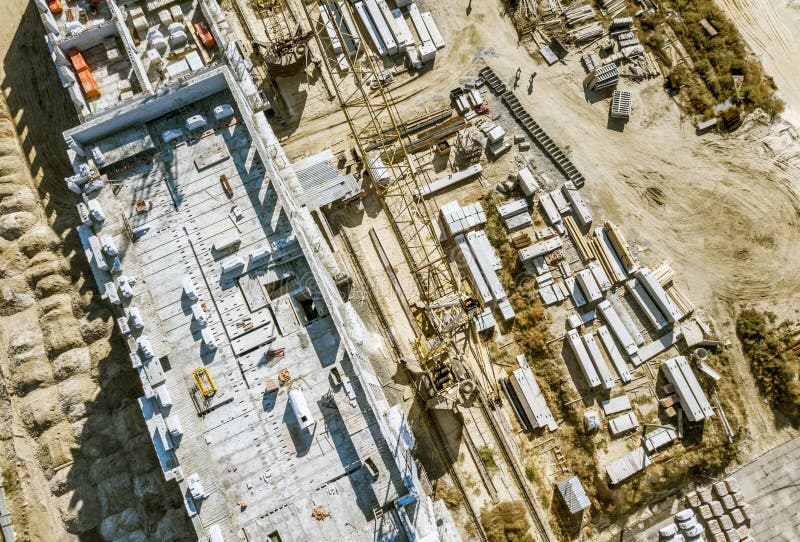 Aerial Industrial Building Development Architecture Concept F Stock ...