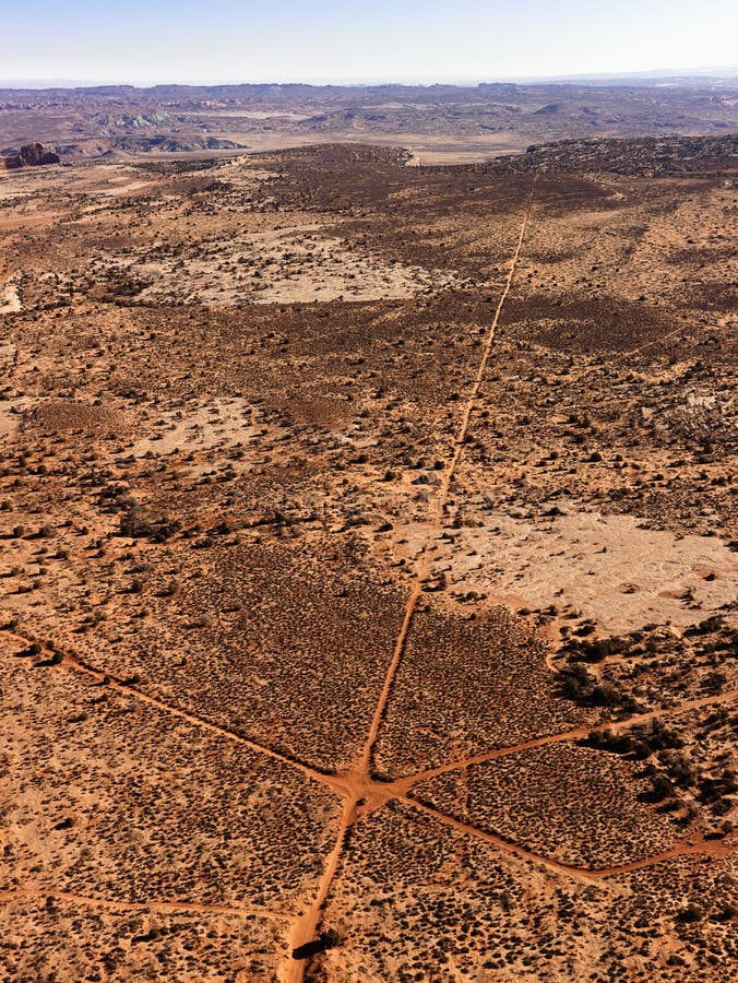 Aerial of Intersecting Dirt Roads Stock Photo - Image of infrastructure ...