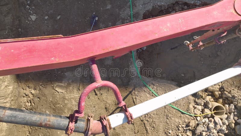 Foundation Framework: 4K Aerial View before Concrete Stock Footage ...