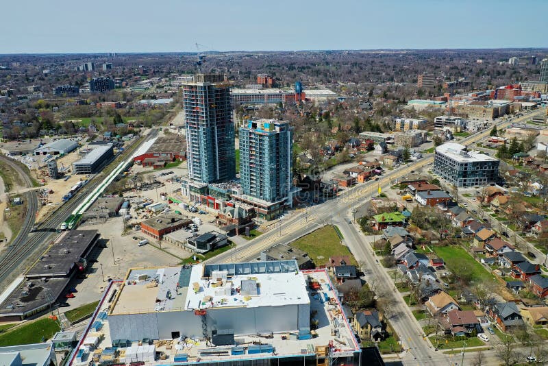 Aerial of Kitchener, Ontario, Canada in Late Spring Stock Image - Image ...
