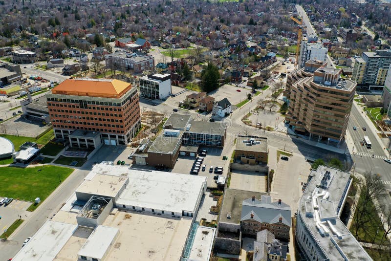 Aerial of Kitchener, Ontario, Canada in Spring Stock Image - Image of ...