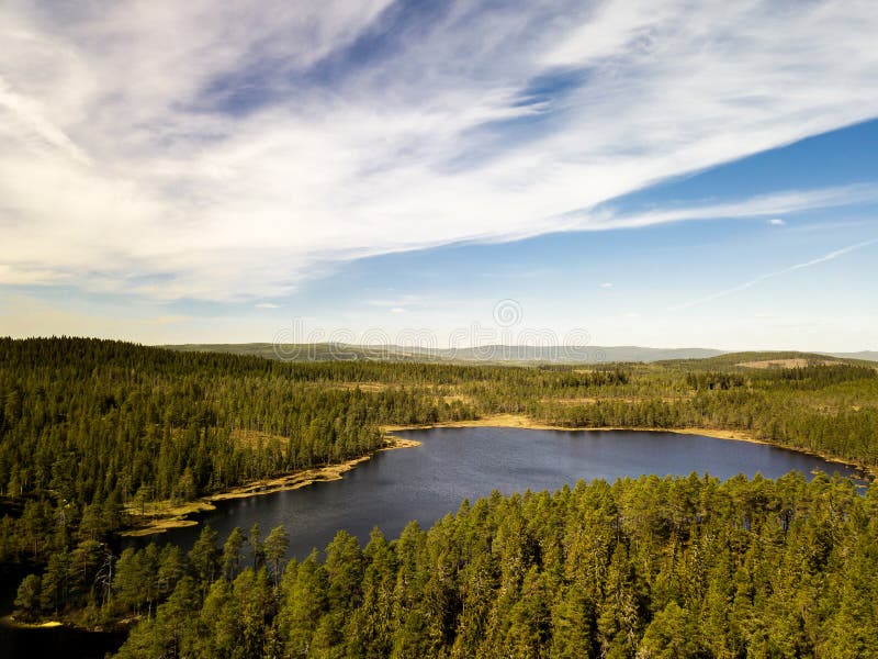 Aerial Lake stock image. Image of forest, beautiful - 151962651