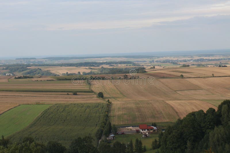 Aerial Landscape of Different Fields Stock Image - Image of outdoors ...