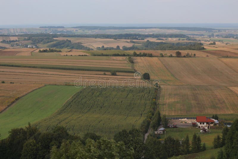 Aerial Landscape of Different Fields Stock Image - Image of drone ...