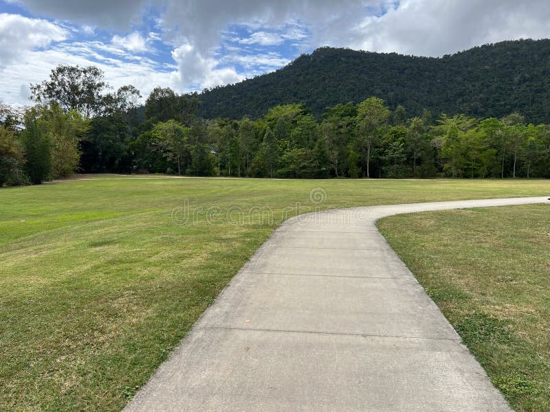 Empty Park in the East End Area of Washington D.C. with Colorful Plants ...