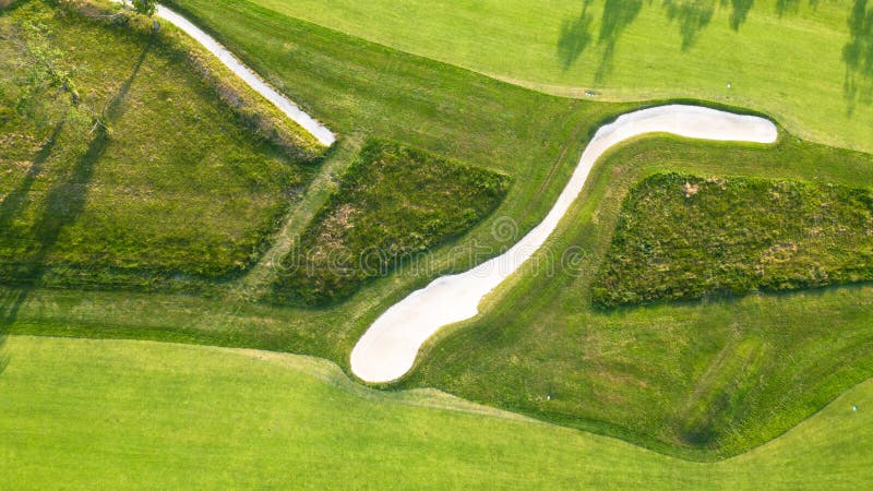 Aerial Landscape View of Golf Course Stock Image - Image of outdoor ...