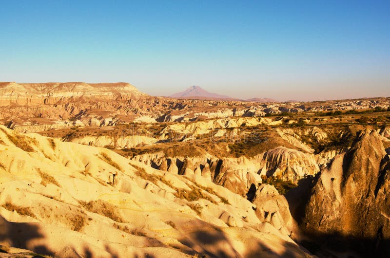 Geologic Formations in a Desert Stock Photo - Image of material, brown ...