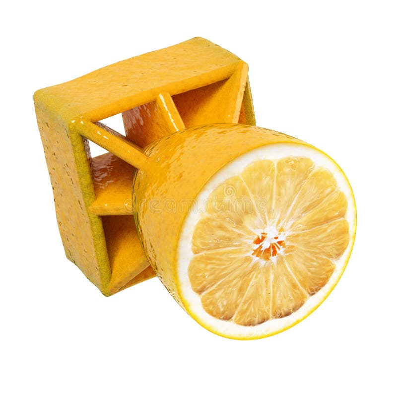 Aerial lemon bomb stock illustration. Illustration of nuke - 43298702