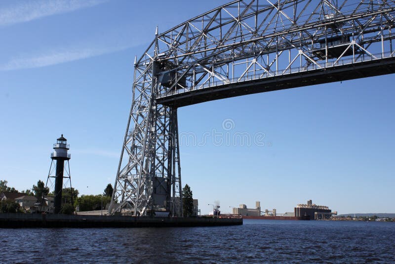 Aerial Lift Bridge - Duluth, MN Stock Image - Image of duluth, harbor ...