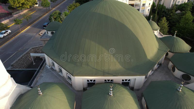 Aerial local mosque stock footage. Video of islamic - 262656508