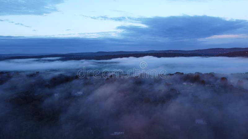 Aerial Long Exposure View of the Fog Stock Image - Image of surface ...