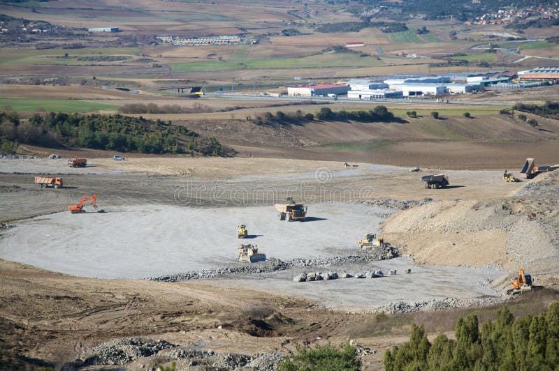 Aerial machines working stock image. Image of land, mountain - 8253251