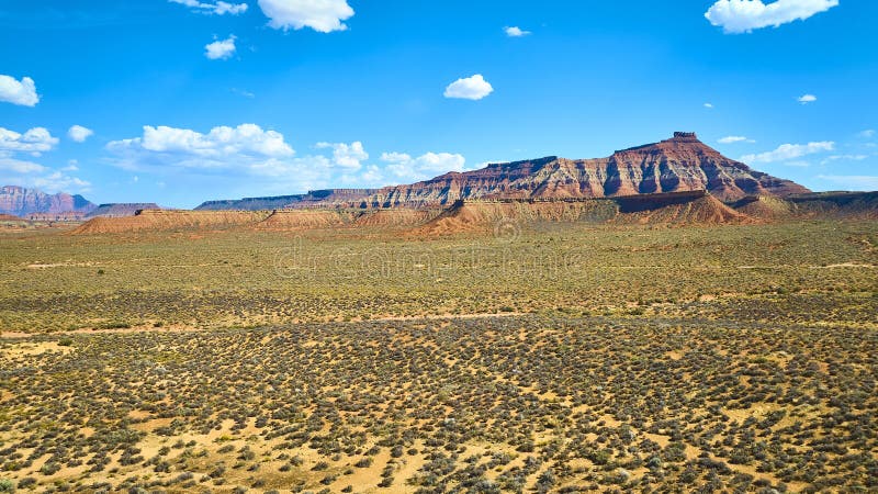 Aerial of Majestic Red Rock Formations in Utah Desert Stock Photo ...