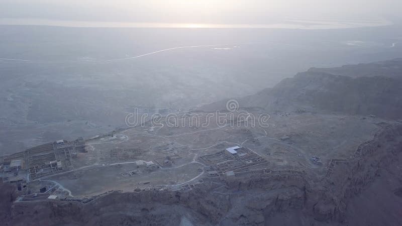 Aerial Masada and Dead Sea View in the Morning Stock Image - Image of ...