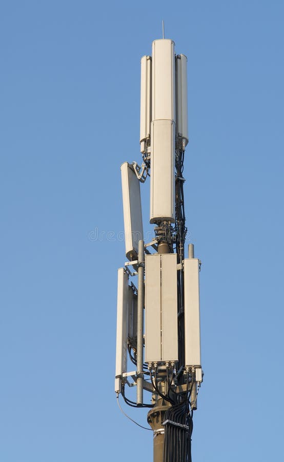 The Aerial Mast for Mobile Phones Stock Image - Image of umts, mast ...