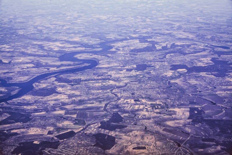 Aerial meander river stock image. Image of city, flight - 144784525