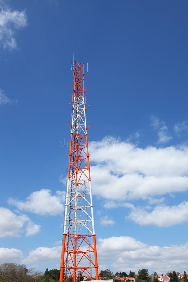 Aerial metallic mast stock photo. Image of station, global - 18801356