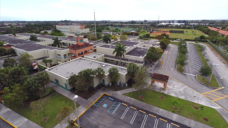 Aerial Miami Dade Public School Flyover Stock Footage - Video of ...