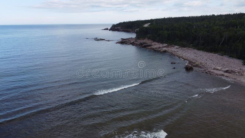 Aerial Minimalistic View of the Calm Sea Waves Rolling To the Shore ...