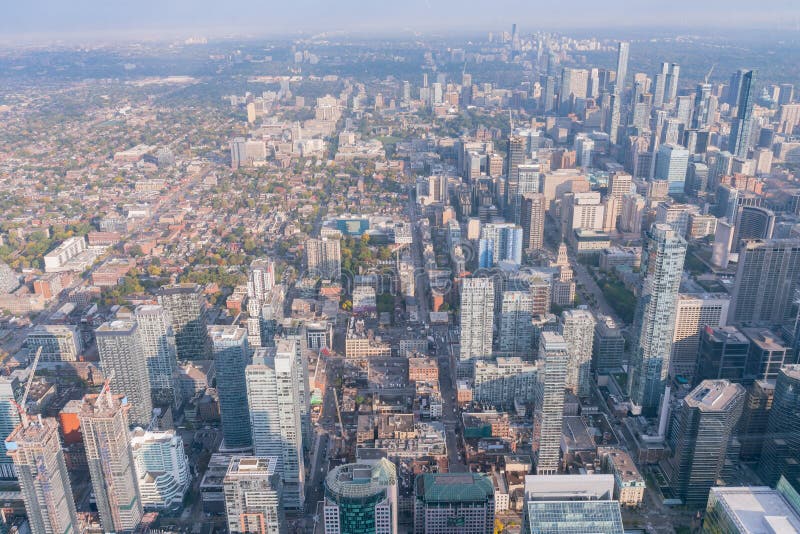 Aerial Morning View of the Toronto Downtown Editorial Photography ...