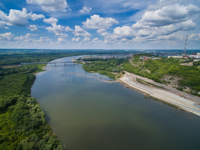 Aerial Over the Cultural Center of Ufa Stock Photo - Image of park ...