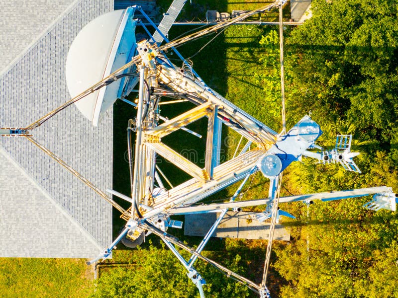 Aerial Overhead Inspection Photo of a Communications Tower Stock Photo ...