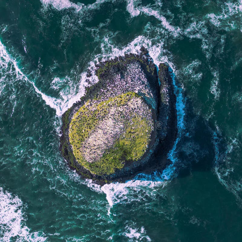 Aerial Overhead Shot of an Island Stock Photo - Image of water ...