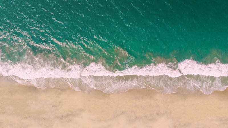 Aerial Overhead Shot of a Seashore with a Sea on the Side Stock Image ...