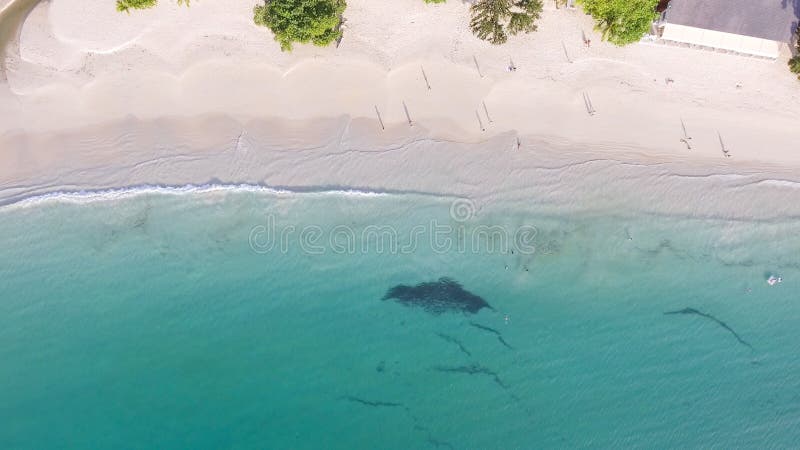 Aerial Overhead View of Beautiful Beach Stock Image - Image of resort ...