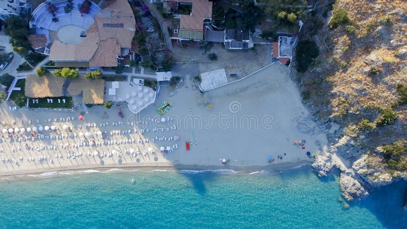 Aerial Overhead View of Beautiful Beach Stock Photo - Image of drone ...