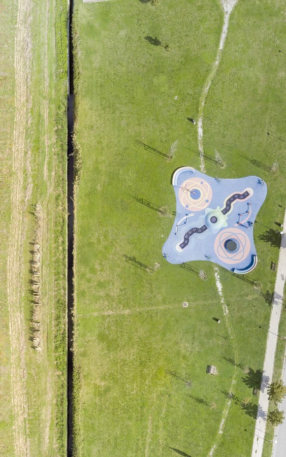 Aerial Overhead View of Playground Area Stock Image - Image of summer ...