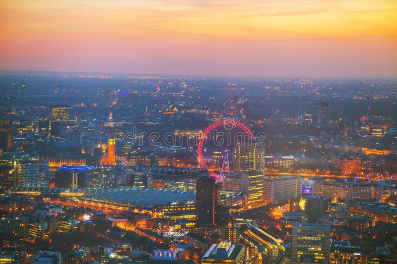 Aerial overview of London stock image. Image of united - 53850883