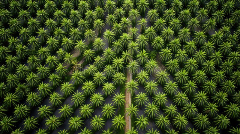 Aerial palm oil trees stock image. Image of tropical - 317303715