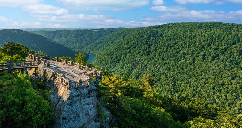 Aerial Panorama of Cheat River Gorge Stock Photo - Image of panorama ...