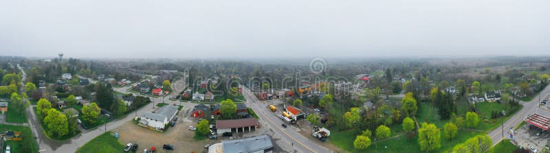 Aerial Panorama of Downtown St George, Ontario, Canada Stock Photo ...