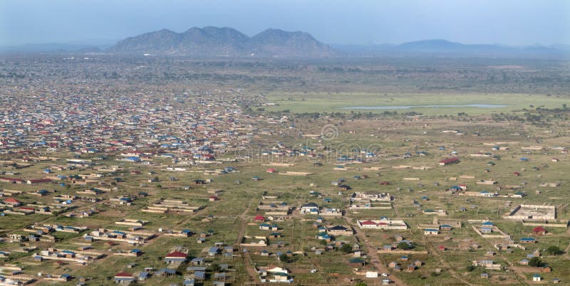 Aerial Panorama of Juba, South Sudan Stock Photo - Image of jebel ...