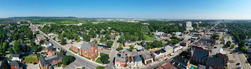 Aerial Panorama of Milton, Ontario, Canada Stock Photo - Image of ...