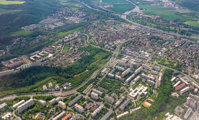 Aerial Panorama of Prague 12 District Stock Image - Image of urban ...