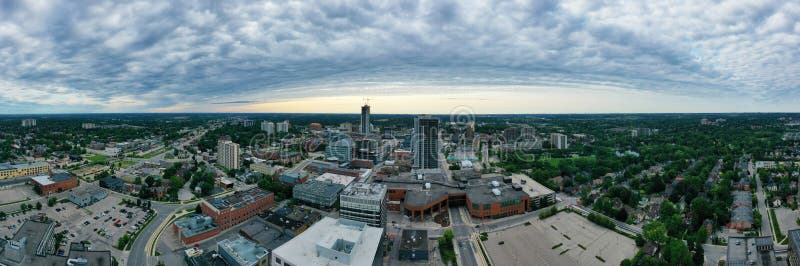 Aerial Panorama View of Kitchener, Ontario, Canada Stock Photo - Image ...