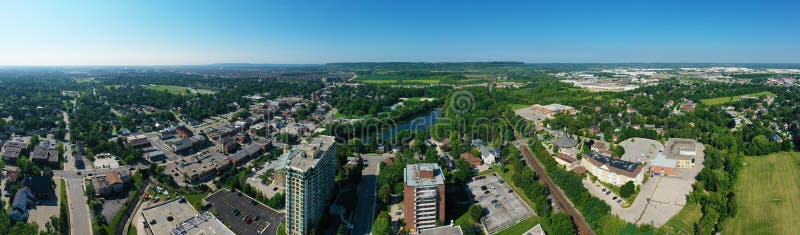 Aerial Panorama View of Milton, Ontario, Canada Stock Image - Image of ...