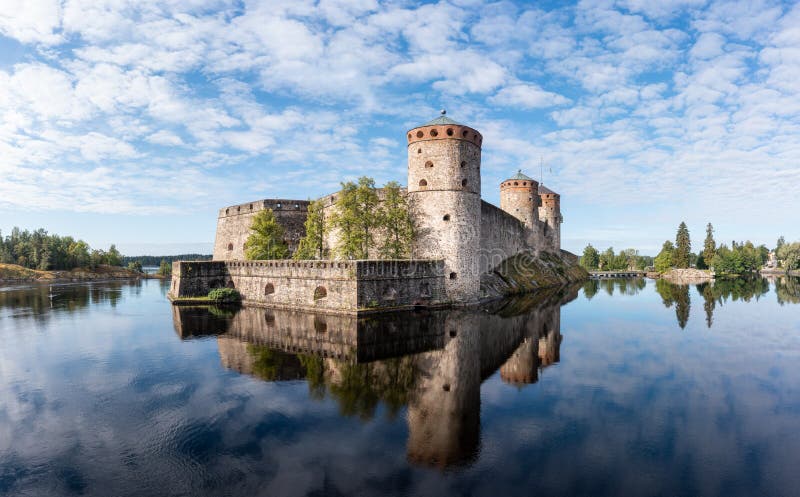 Olavinlinna Castle in Summer in Finland Stock Photo - Image of ...