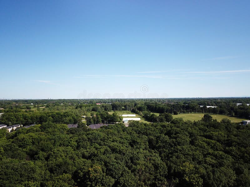 Aerial Panorama View Over a Forest on a Clear Day Stock Photo - Image ...