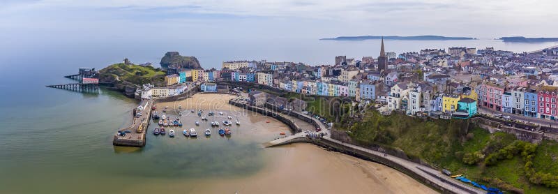 Tenby, South Pembrokeshire, Wales Stock Image - Image of seafront, city ...