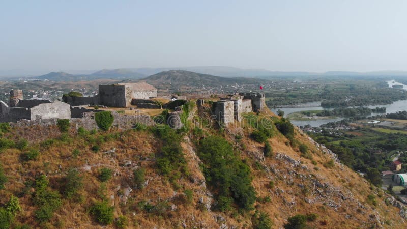 Aerial Panoramic of Rozafa Castle or Shkoder Castle in Shkoder Stock ...