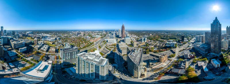 Aerial 360 Panoramic View of Downtown Atlanta Stock Photo - Image of ... Aerial 360 Panoramic View of Downtown Atlanta Stock Photo - Image of ...