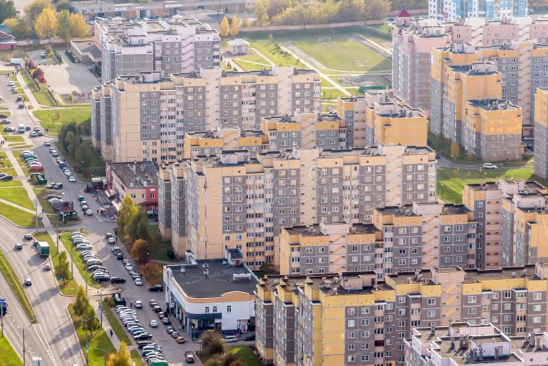 Multi-storey Residential Building in the Rays of the Setting Sun ...