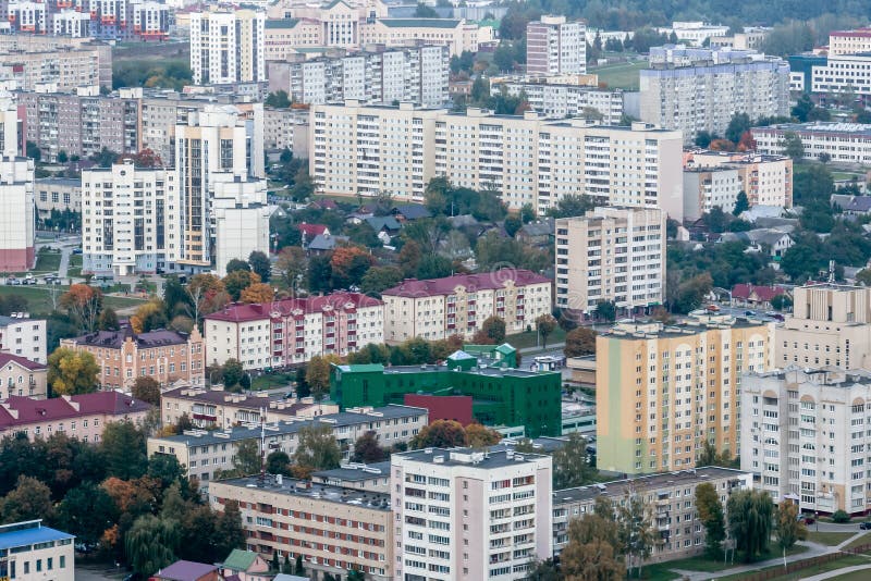 Aerial Panoramic View from Height of a Multi-storey Residential Complex ...