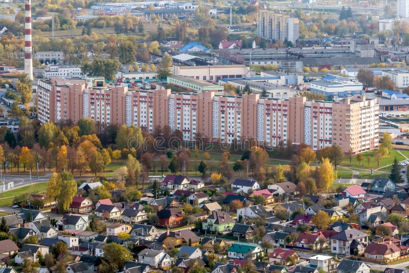 Aerial Panoramic View from Height of a Multi-storey Residential Complex ...