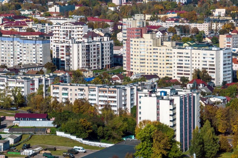 Aerial Panoramic View from Height of a Multi-storey Residential Complex ...