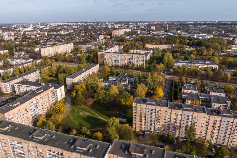 Aerial Panoramic View from Height of a Multi-storey Residential Complex ...